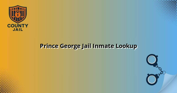 Prince George Jail Inmate Lookup