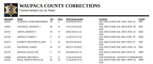 Waupaca County Jail Inmate Lookup